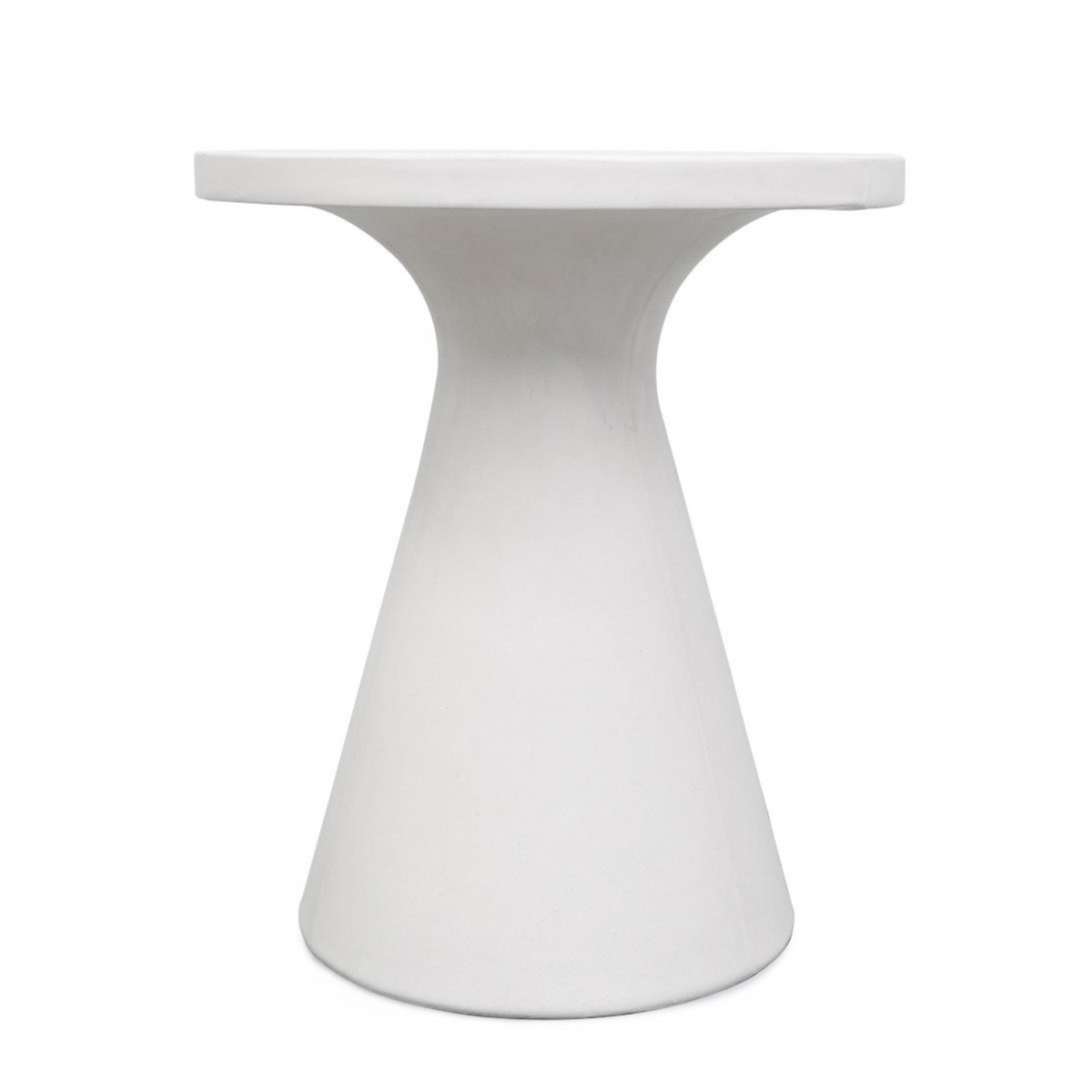 CORFU CONCRETE PEDESTAL DINING TABLE | WHITE | Best Furniture Shop