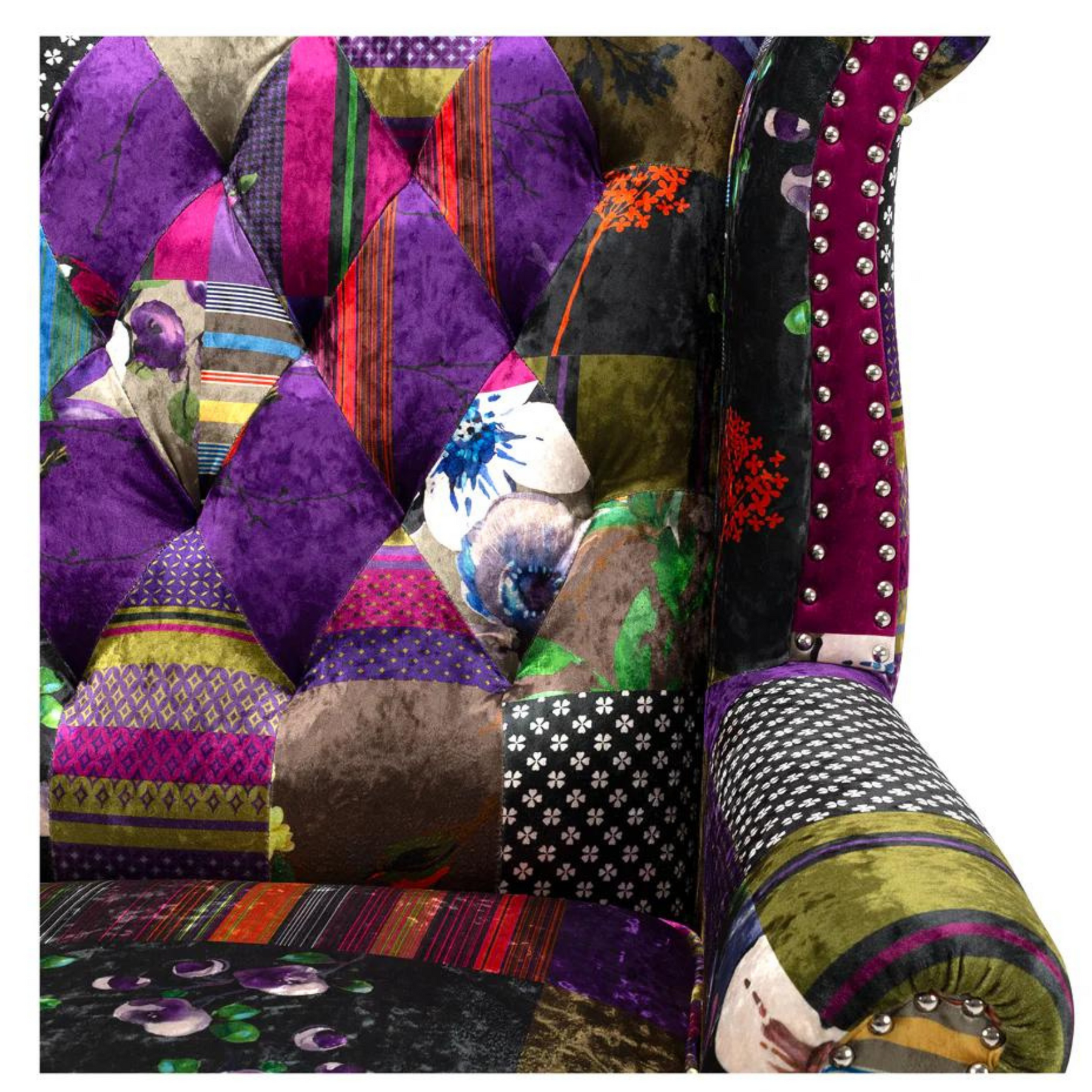 Patchwork Wingback Chair | Best Furniture Shop