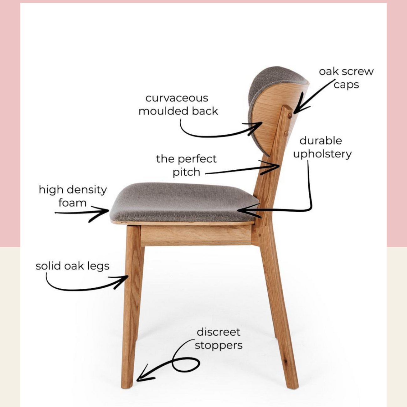 Zurich Dining Chair - Black Frame | Best Furniture Shop